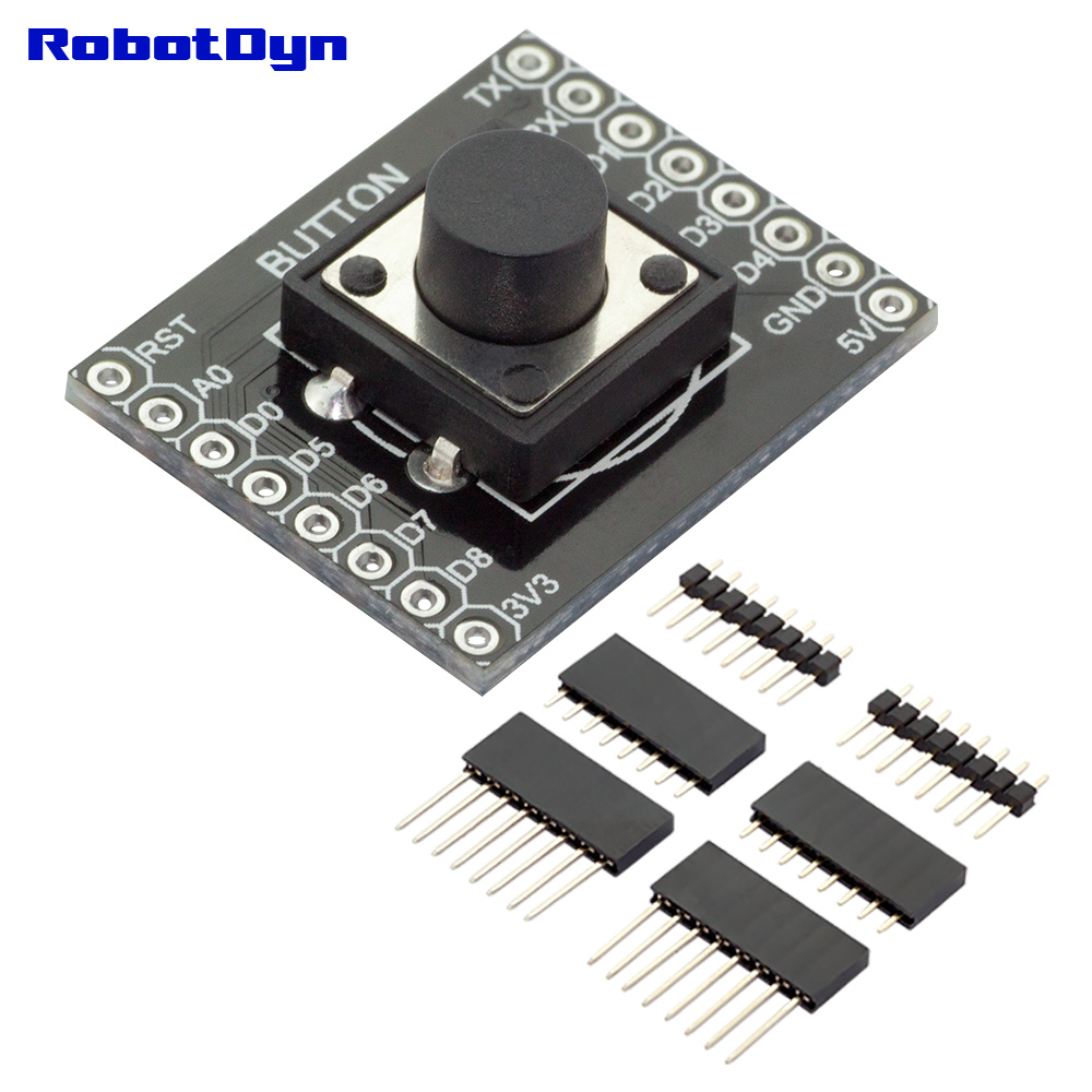 Robotdyn Push Button Shield For D1 Mini Rdd1mbtnshield